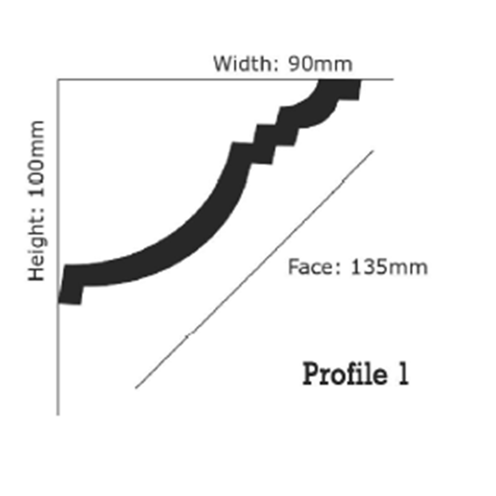 Cornice – Profile 1 Per 2m Length – Precision Ceiling & Drywall Solutions