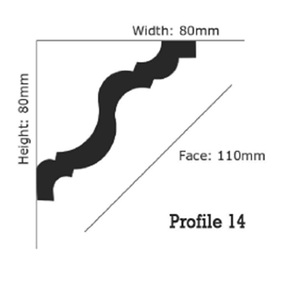 Cornice – Profile 14 Per 2m Length – Precision Ceiling & Drywall Solutions